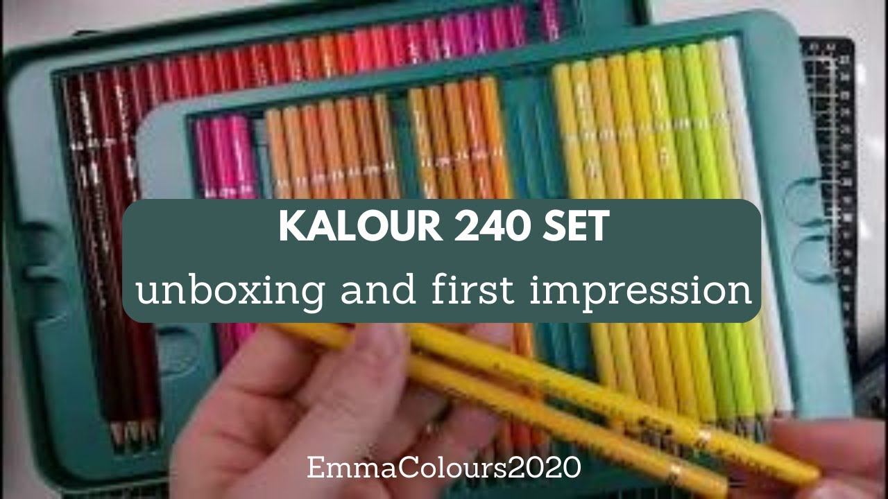 Kalour 240 pencil set unboxing and first impressions - adult coloring ...