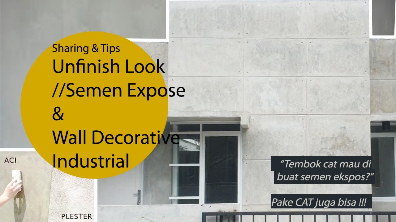 Dinding Semen Ekspos "Unfinish Look" & Wall decorative industrial ...