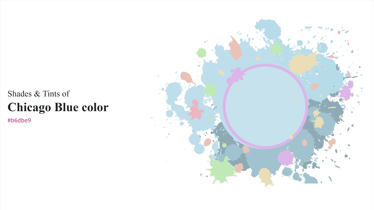 Shades & Tints of Chicago Blue color #b6dbe9 A Cool Blue color, #a1c2cf ...