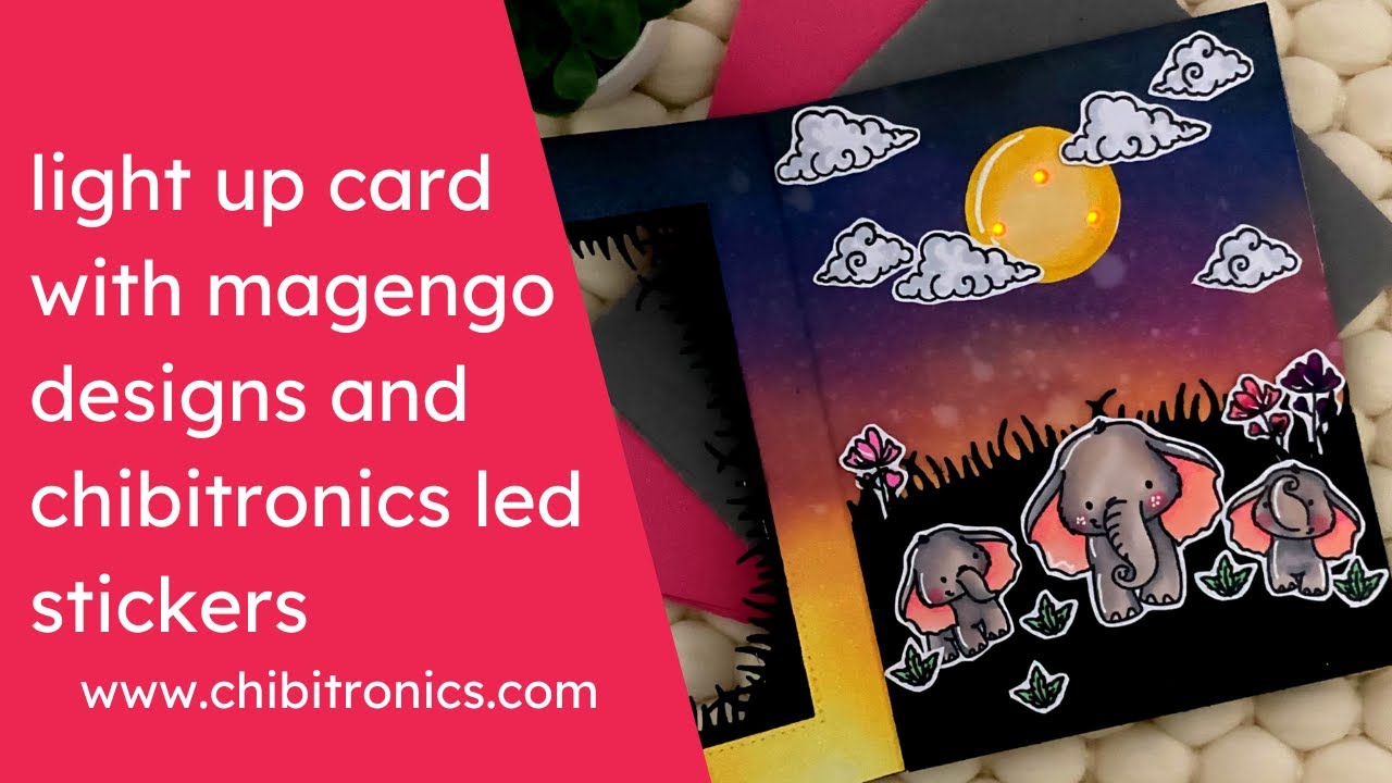 Chibitronics with Magengo designs light up card - YouTube