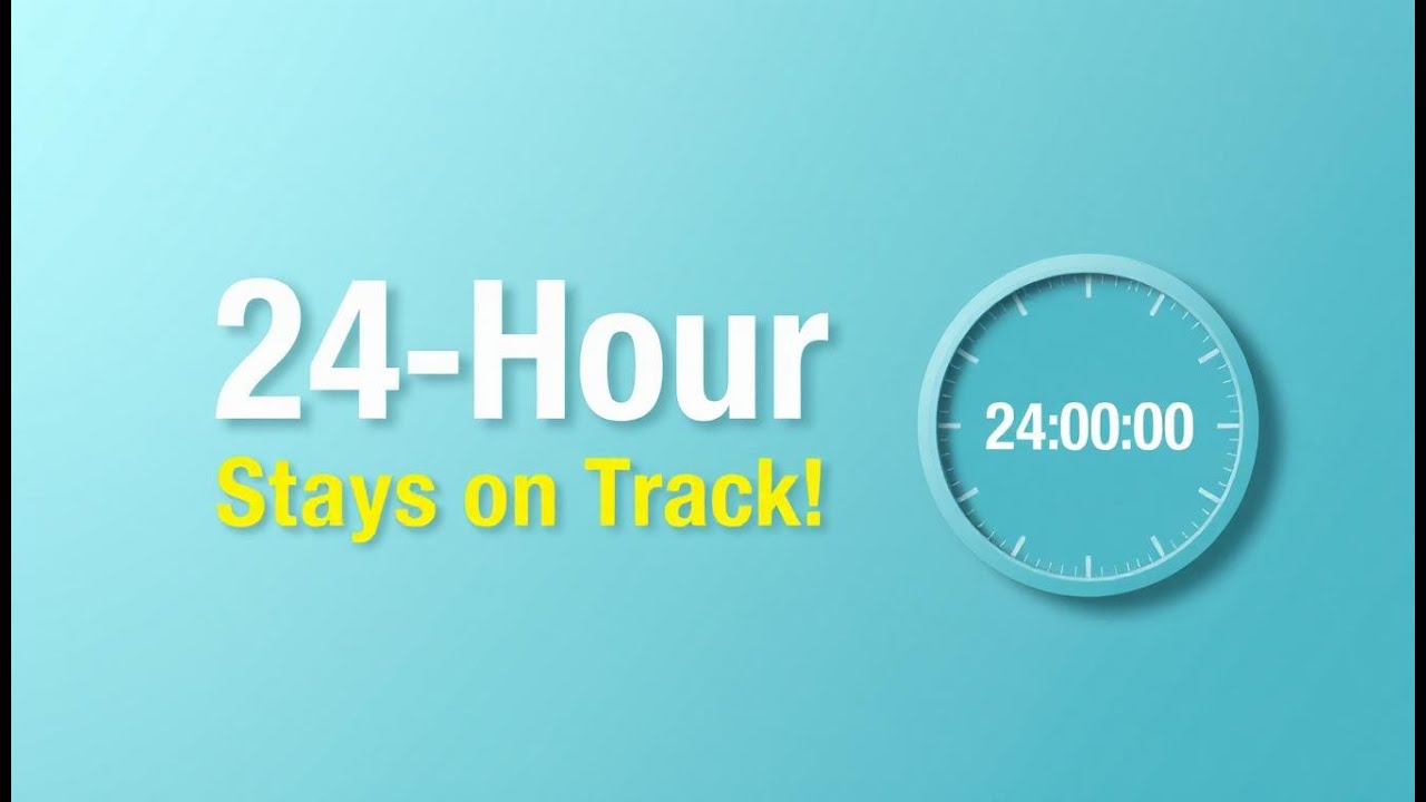 24-Hour Countdown Timer with Bonus 1:26 | Timed Markers from 1 to 24 ...