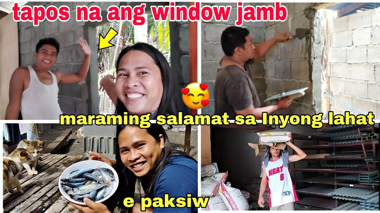 TAPOS NA ANG PAGLAGAY SA WINDOW JAMB PARA SA SLIDING WINDOW | SALAMAT ...