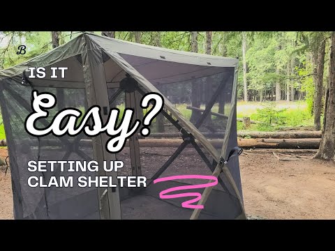How easy is it to set up the clam shelter? - YouTube