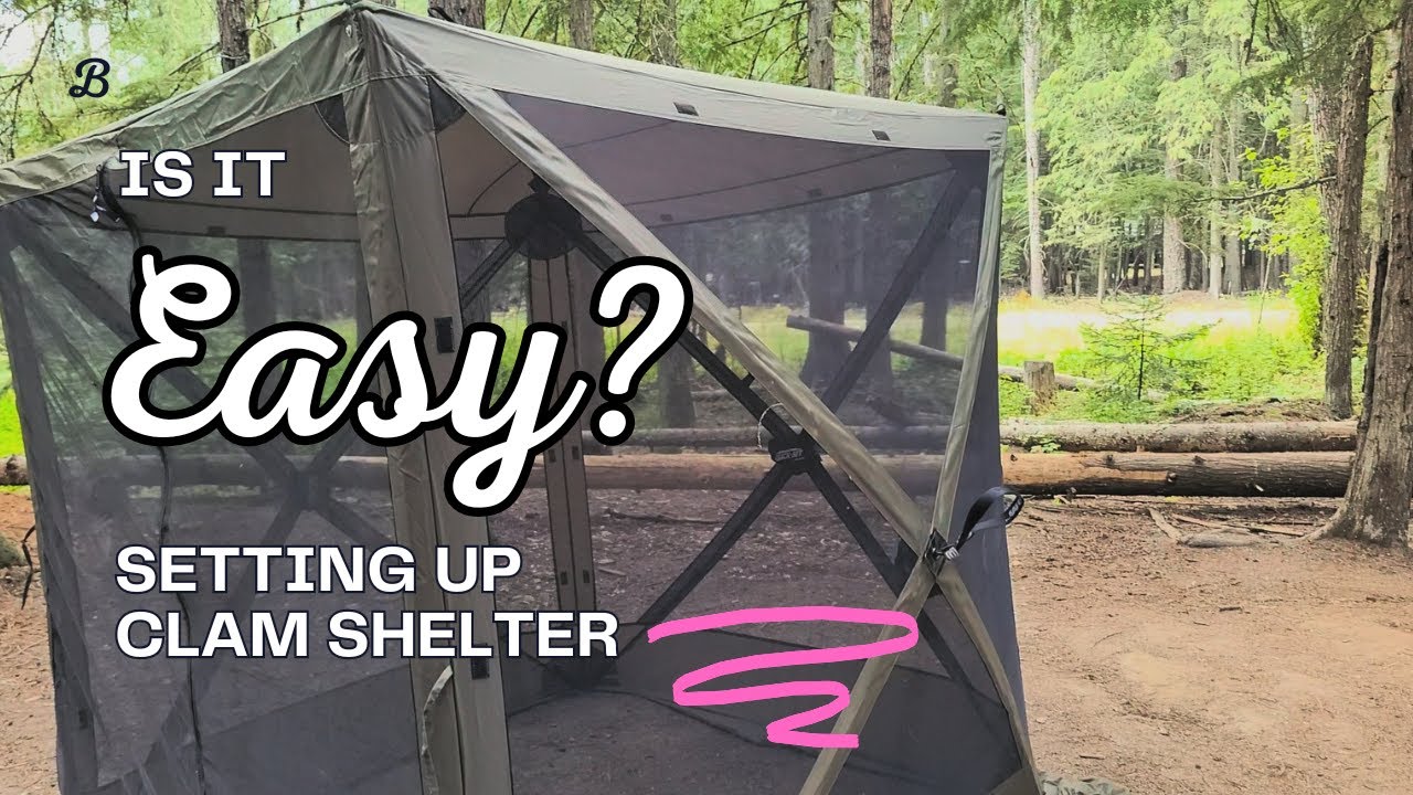 How easy is it to set up the clam shelter? - YouTube