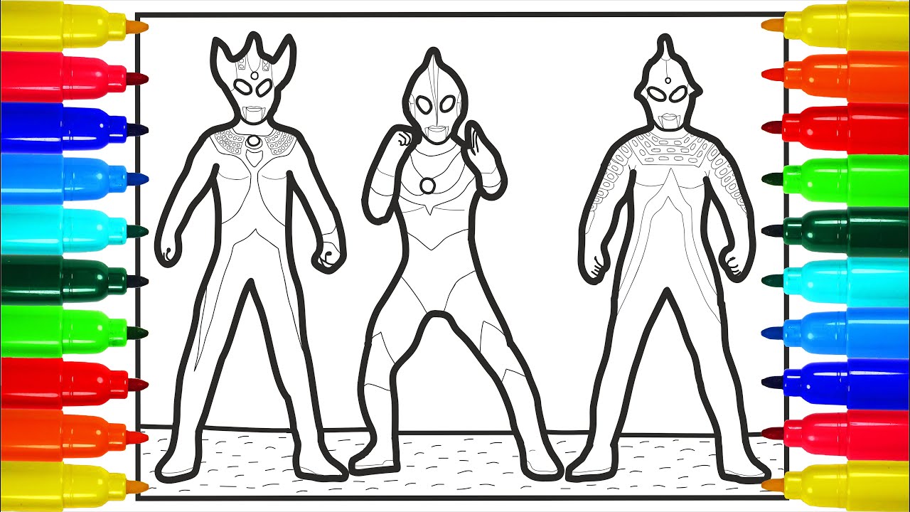 Ultraman Jack Taro Ultraseven Coloring pages - YouTube