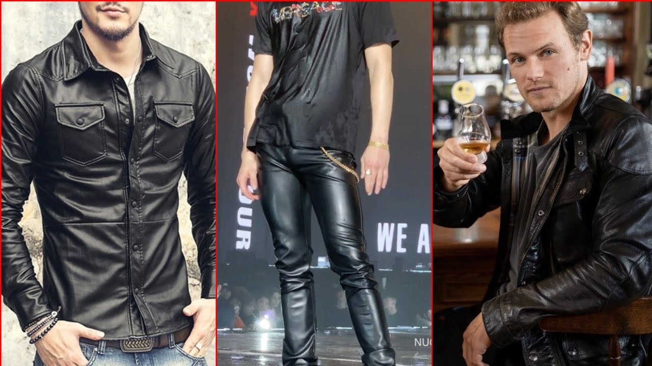 Real and high quality leather outfits for boys, men - YouTube