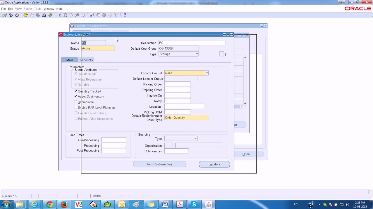 08 Oracle Inventory Part 8 Subinventory - YouTube
