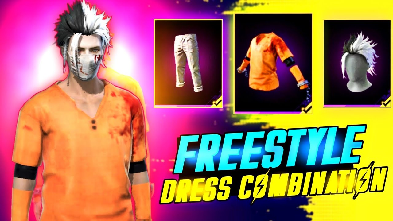 BEST FREESTYLE DRESS COMBINATION IN FREE FIRE | FREESTYLE DRESS ...