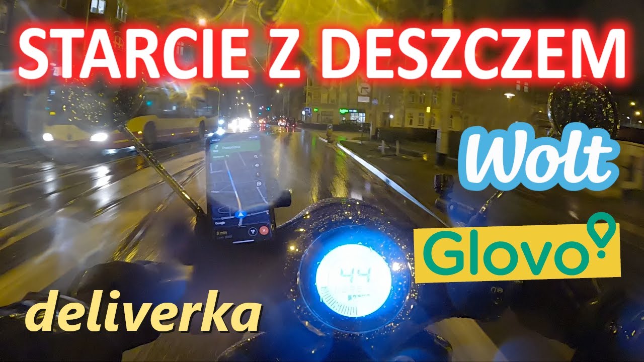DESZCZ VS. DELIVERKA - DOSTAWCA JEDZENIA GLOVO, WOLT WROCŁAW - YouTube