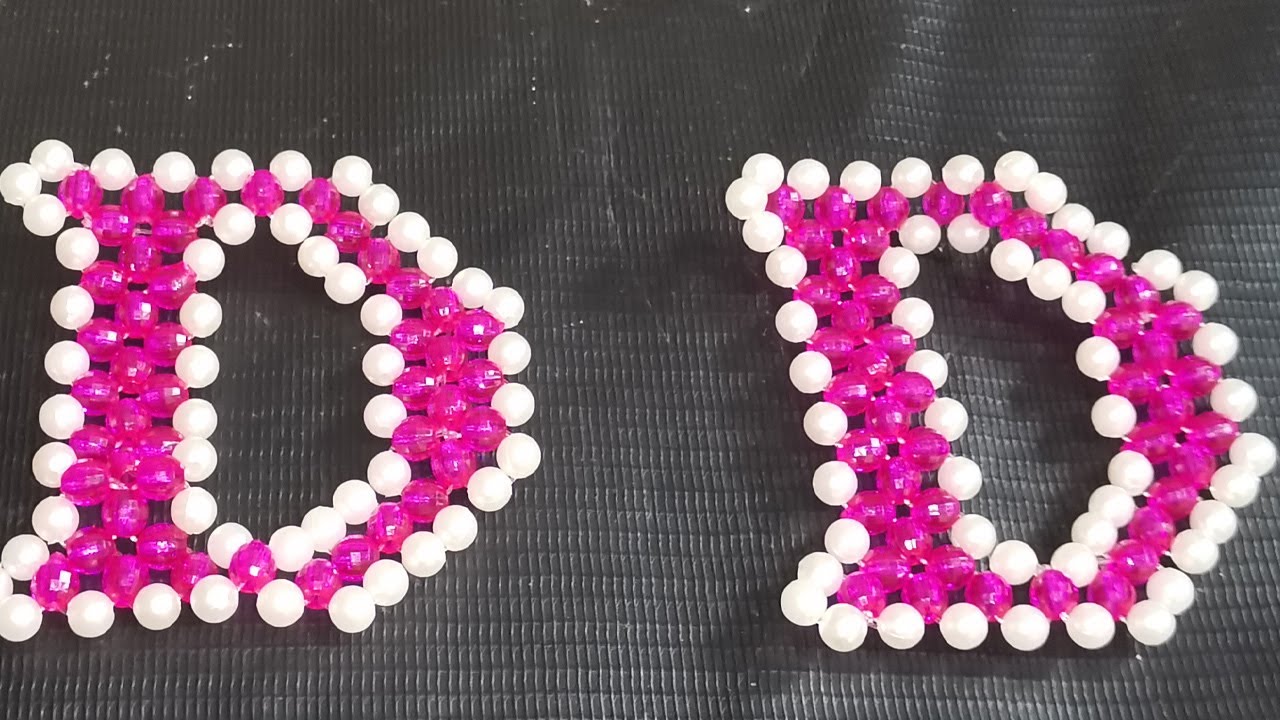 How to Make Beaded Letter D| Beaded Alphabet Keychain D| Letter D ...
