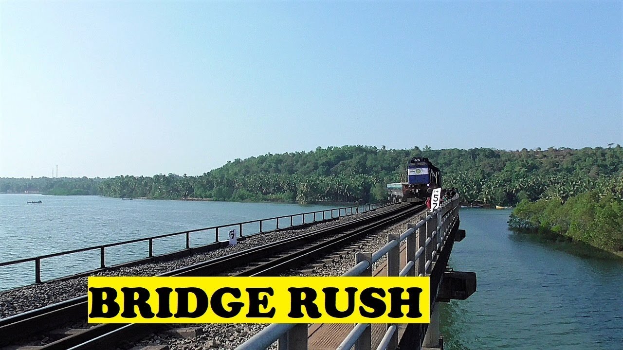 Speed Longest Konkan Bridge | WDG4D EMD Freight + WDM3D ALCO Karwar ...