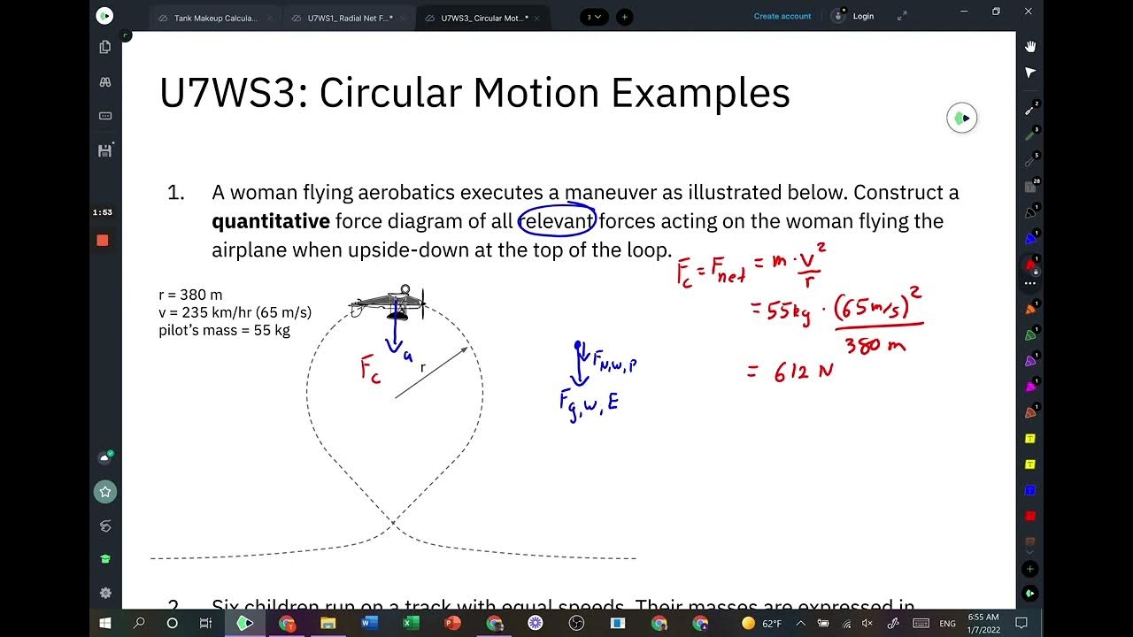 U7WS3: Circular Motion Examples Problem 1 Solution - YouTube