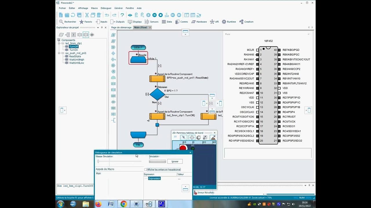 FlowCode V8 Mon Premier Programme Partie1 - YouTube