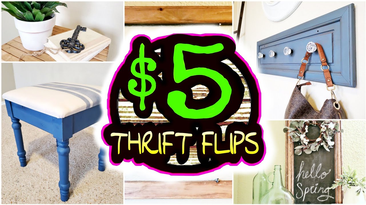 5 Extremely Easy Diy Room Decor Thrift Flips Youtube