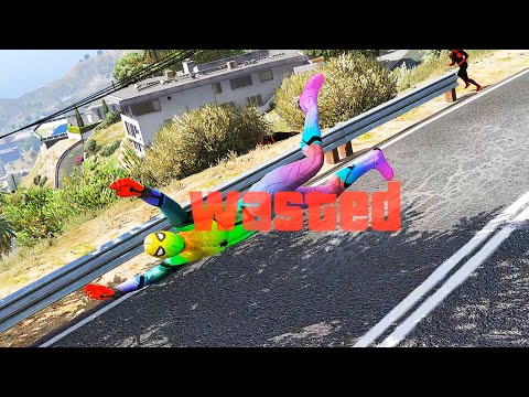 GTA 5 Spiderman Epic Wasted Jumps Fails Ep.179 (Fails Moments)