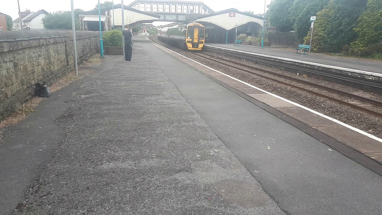 RARE GWR on lease to ATW 158957 with a great 3 tone at Llanelli station ...