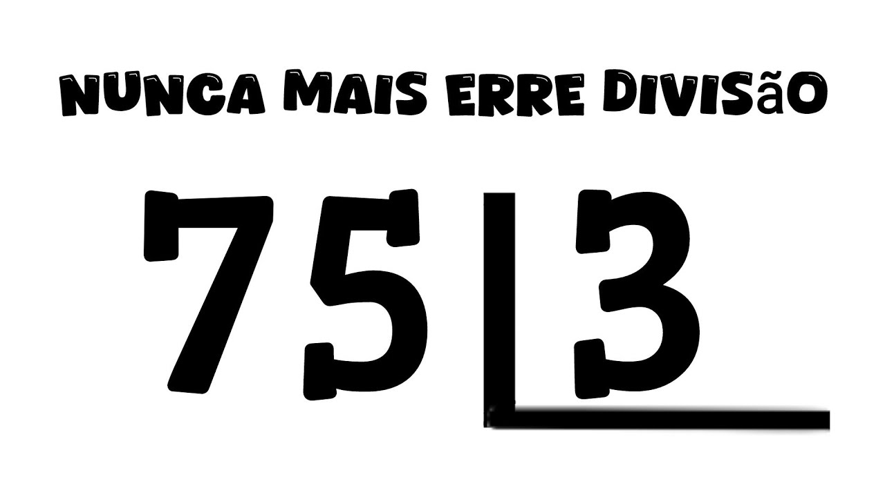 Como aprender divisão: 75 dividido por 5 - YouTube