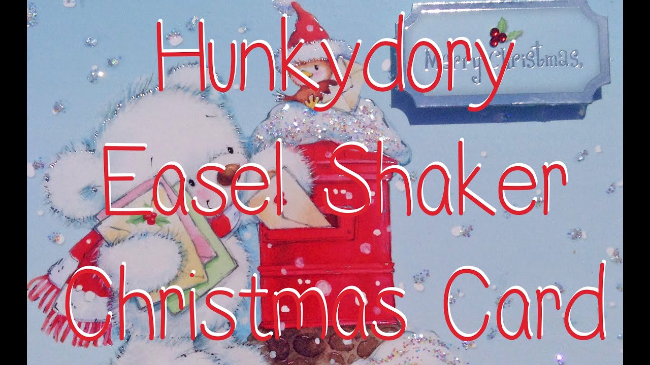 Christmas Hunkydory Snow Bear Shaker Easel Card - YouTube