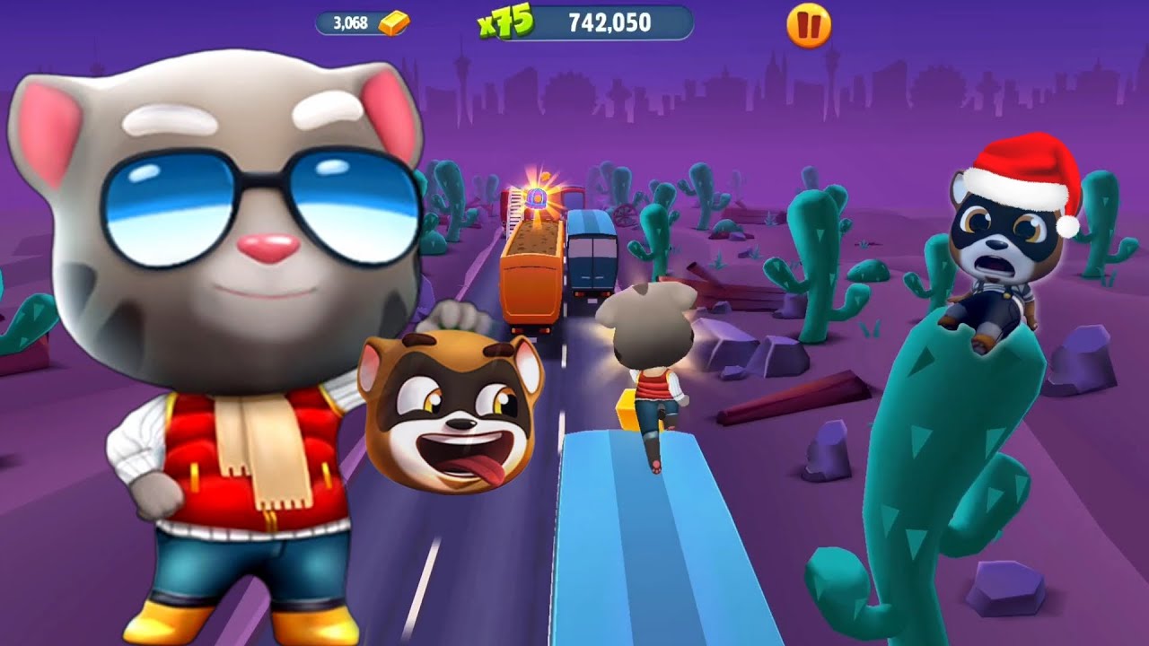 Talking Tom Gold Run / Handsome Tom Runs Collecting Shirts And Hats In ...