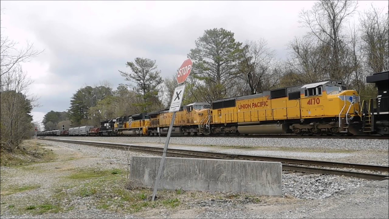 NS 8063 leads NS 179 @Watts Junction w/ UP 1995 C&NW!! 3-12-16 - YouTube