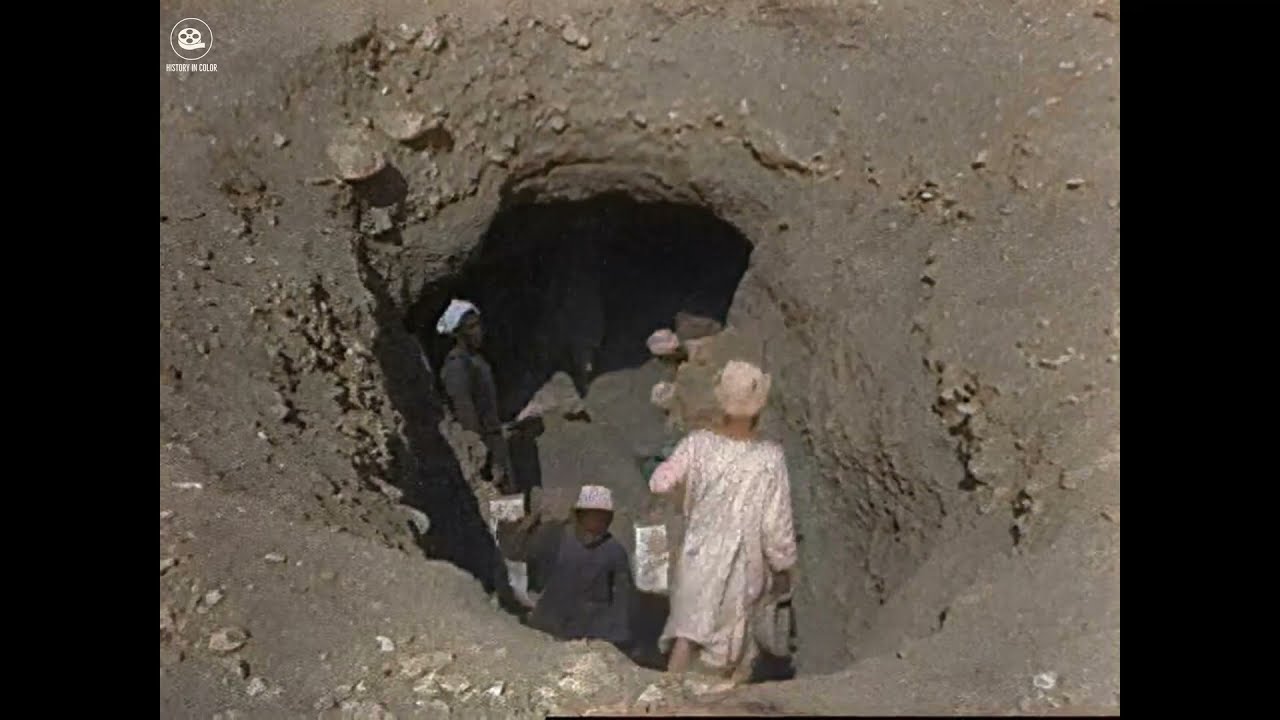 Rare footage of Egyptian workers working on archaeological dig in 1920s ...