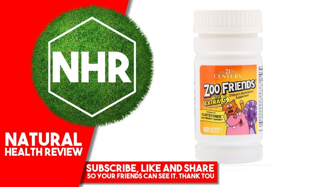 21st Century, Zoo Friends with Extra C, 60 Chewable Tablets - YouTube