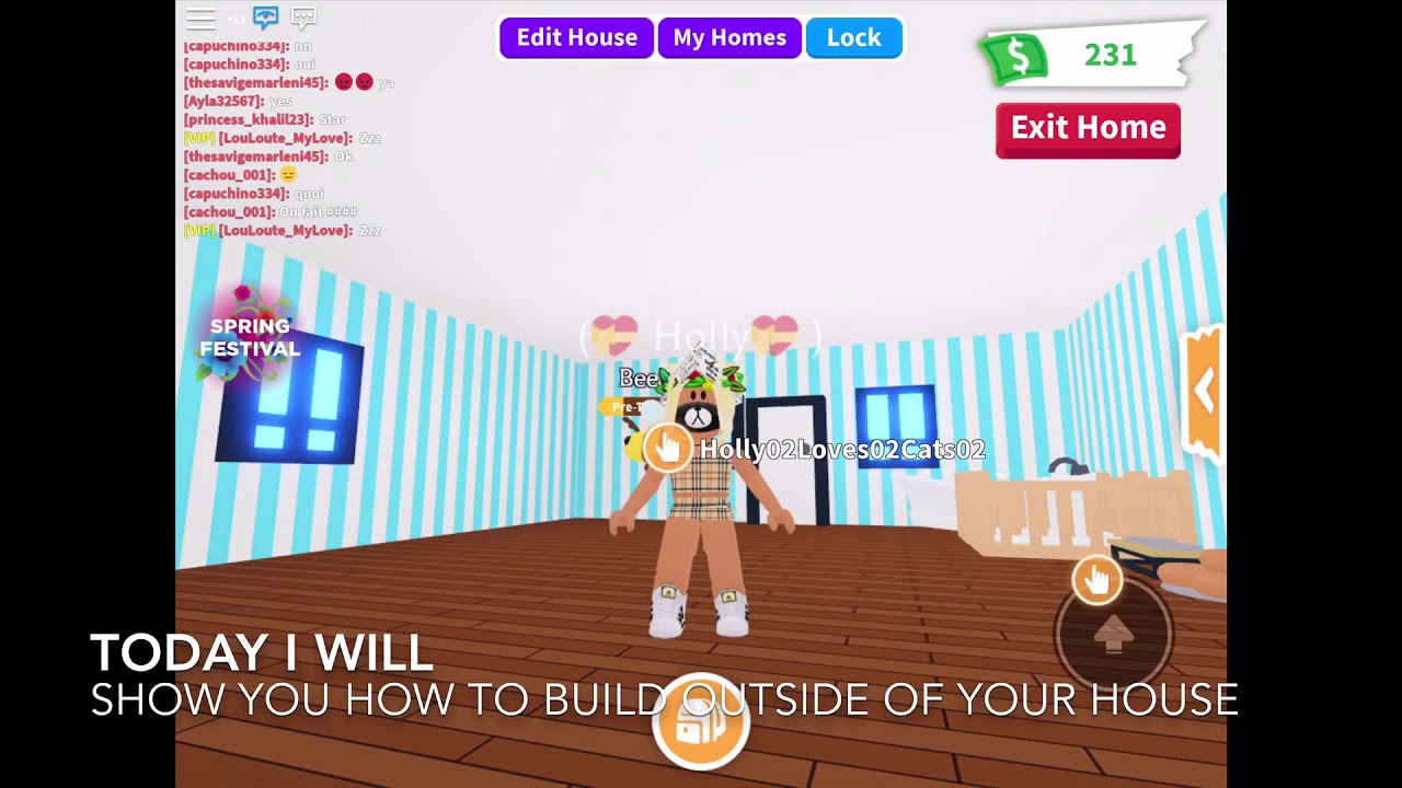 How To Build Outside Of Your House (Adopt me) - YouTube