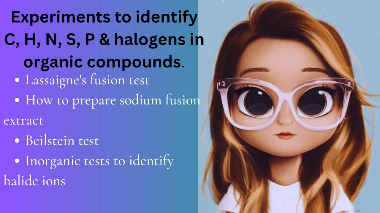 Lassaigne's fusion test on N, S, P & halogens | Prepare sodium fusion ...
