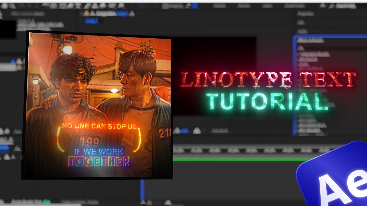 Linotype Cutter Text Effect and Animation | RR AE | Font link in ...