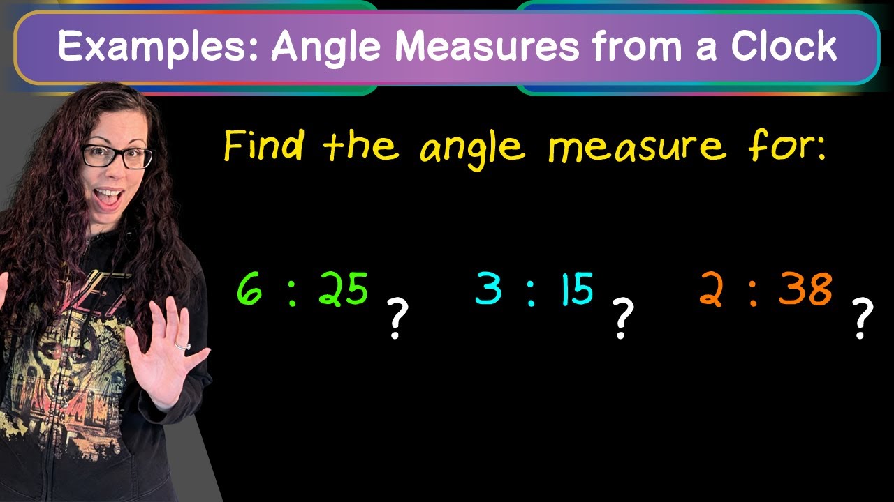 Examples: Angle Measure from a Clock - YouTube