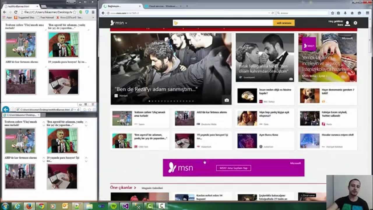 Bir Portal Sayfasını Parse Edip Tüm Clientlara SignalR ve AngularJs İle Real Time Gösterme - YouTube