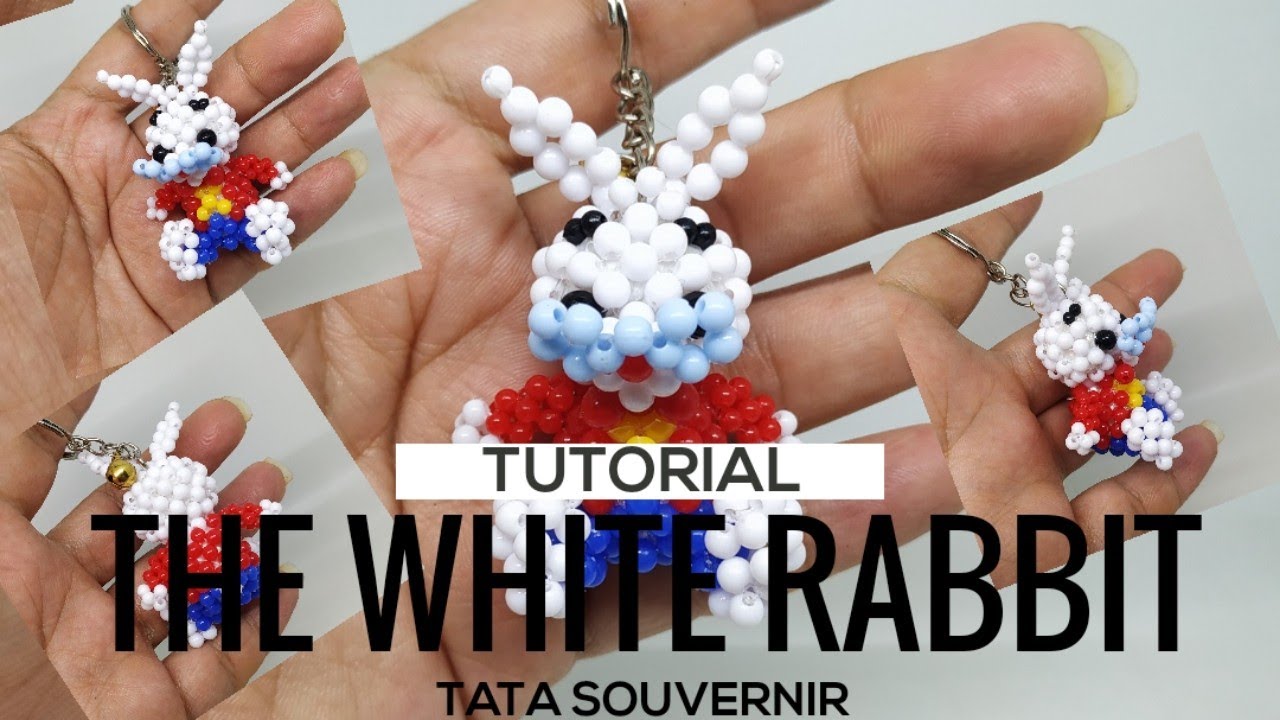 How to Beads The white rabbit Keychain/DIY Keychain/Tutorial Keychain ...
