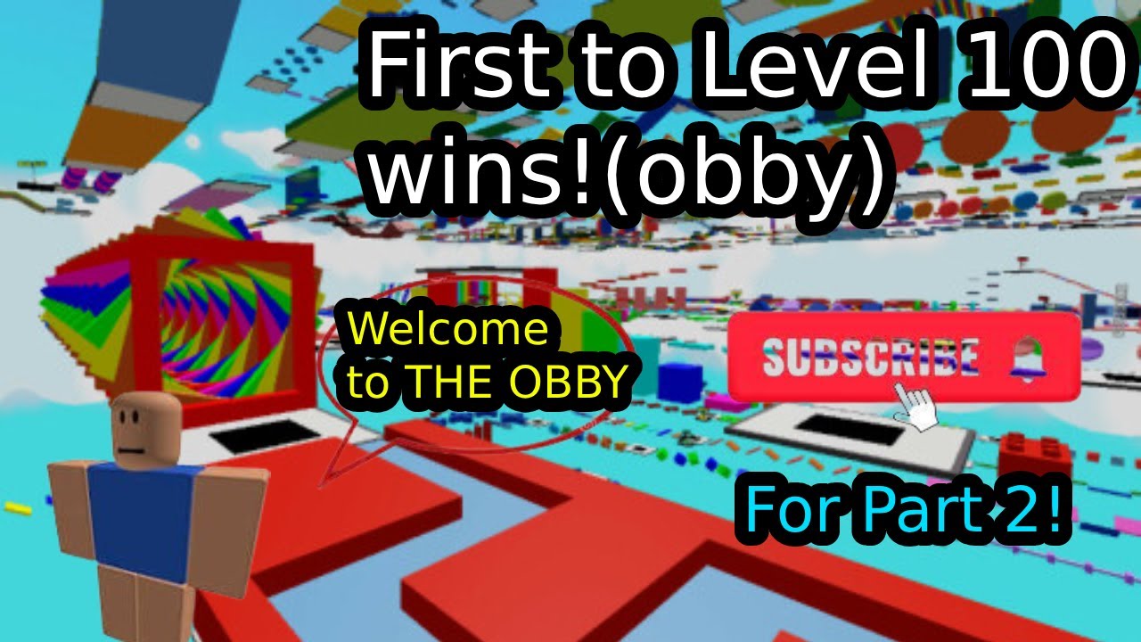 FIRST TO LEVEL 100 WINS! (Roblox Obby) - YouTube