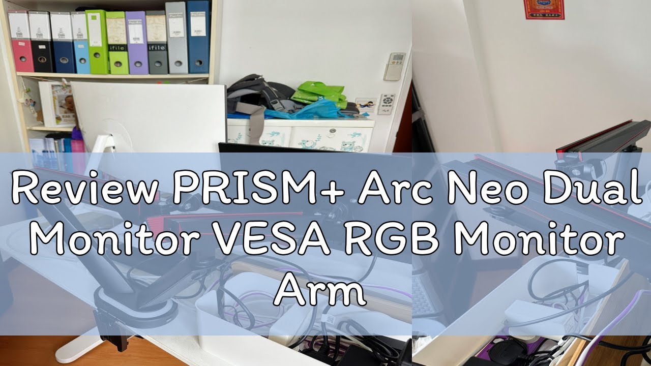Review PRISM+ Arc Neo Dual Monitor VESA RGB Monitor Arm - YouTube