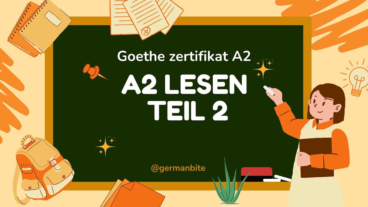 Goethe A2 Exam Preparation | Lesen Teil 2 | Practice with Model Test ...