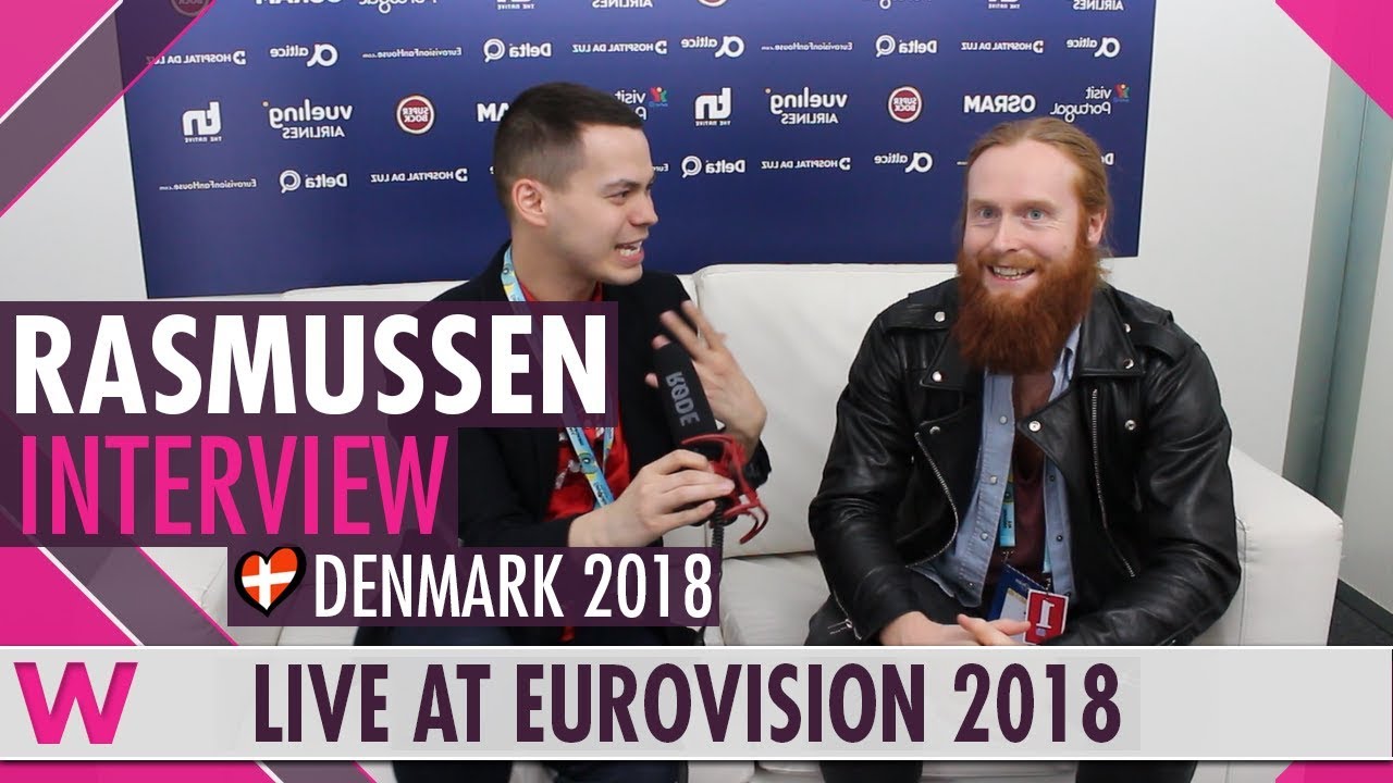 Rasmussen (Denmark) interview @ Eurovision 2018 | wiwibloggs - YouTube