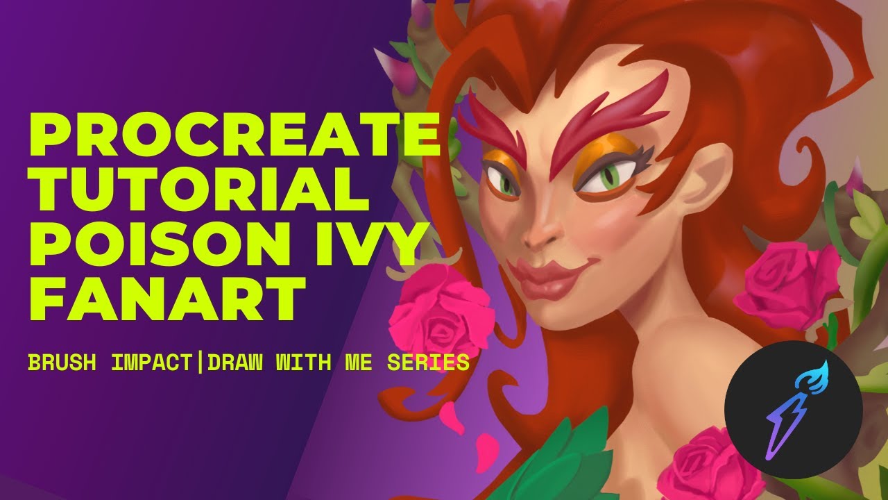 How to Draw Poison Ivy on Procreate - YouTube