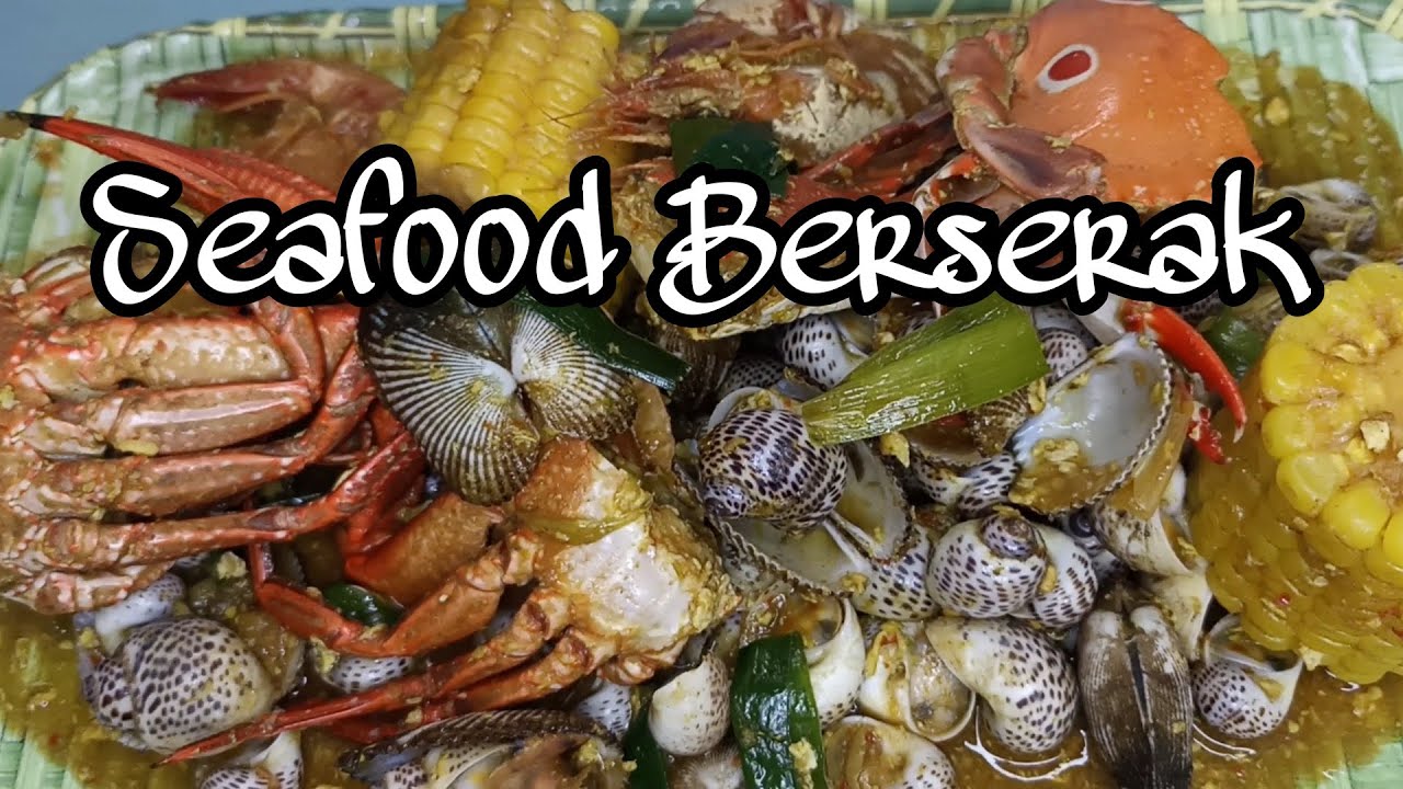 resep seafood kepiting, kerang, udang - YouTube