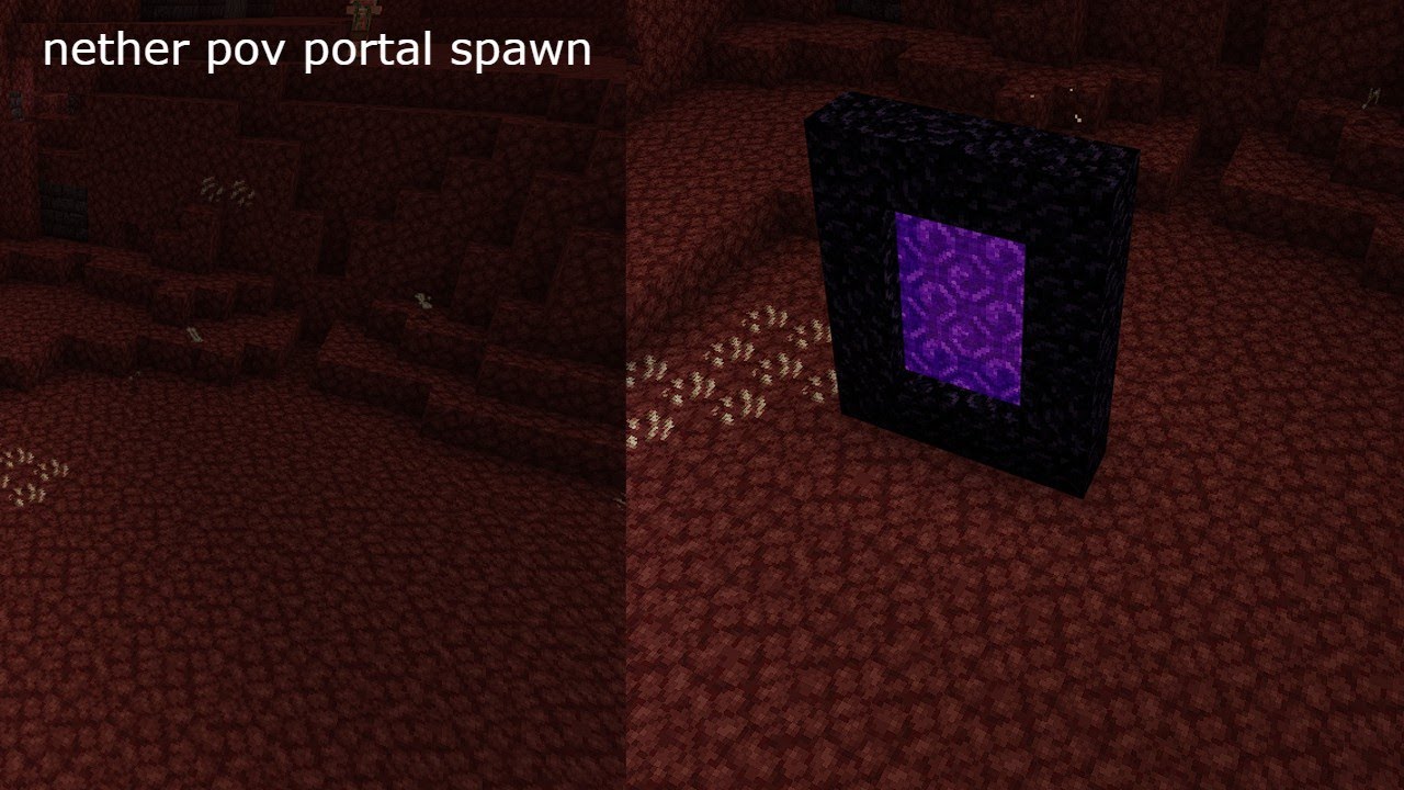 what it looks like when a nether portal spawns - YouTube