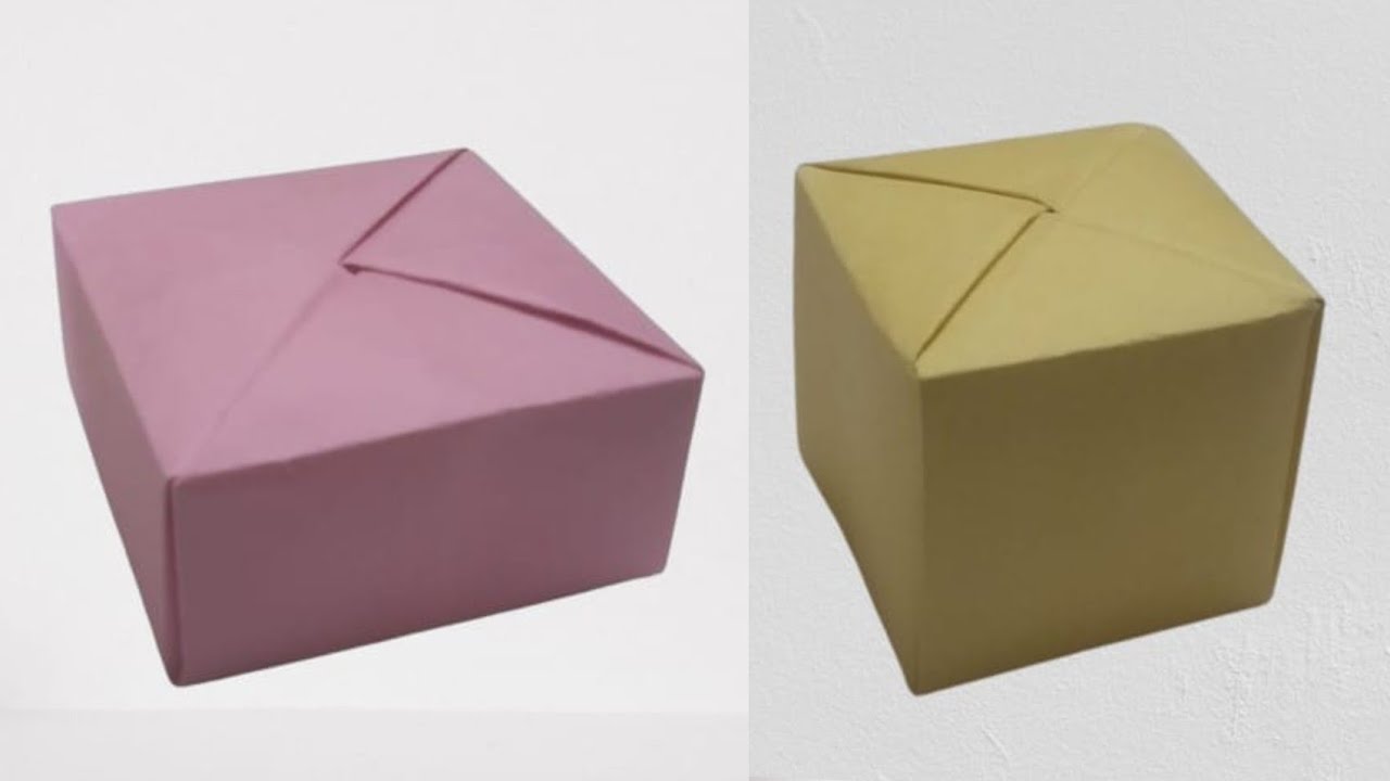 Origami Tato Box | Paper Cube | How To Make A Paper Cube | Paper Gift ...