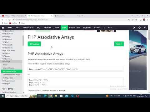 3. Site dynamique PHP: les Tableaux Array : simple, associatif et ...