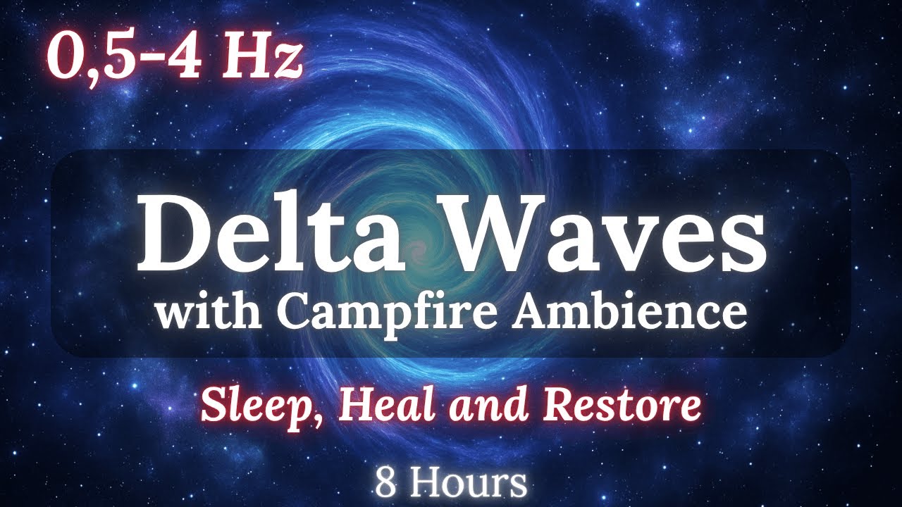 8 Hours – Delta Waves 0.5–4 Hz + 432 Hz Healing Frequency with Campfire ...