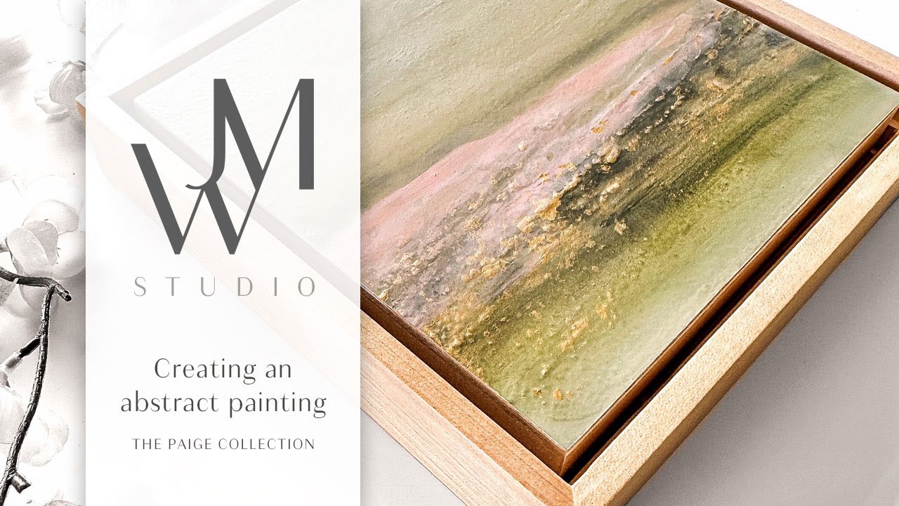 Using pan pastel with mineral paint to create an abstract composition ...