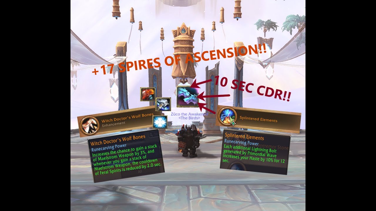 10 SECOND COOLDOWN ON FERAL SPIRITS??!! | +17 SPIRES OF ASCENSION ...