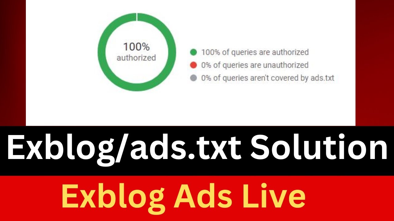 Exblog Ads.txt Error Solution | Exblog Ads.txt issue 100% Authorized ...