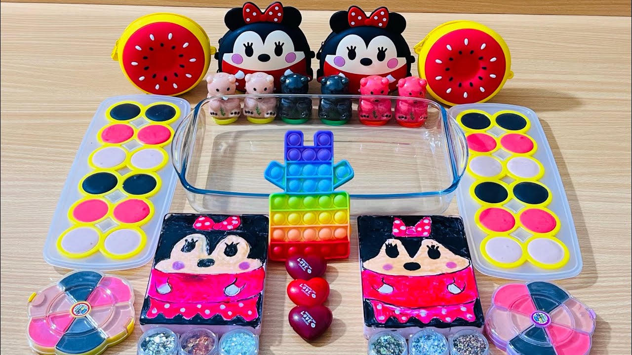 MiNi MiCKEY MOUSE !! EYESHADOW GLiTTER CUTE RANDOM THINGS !! MiXiNG ...