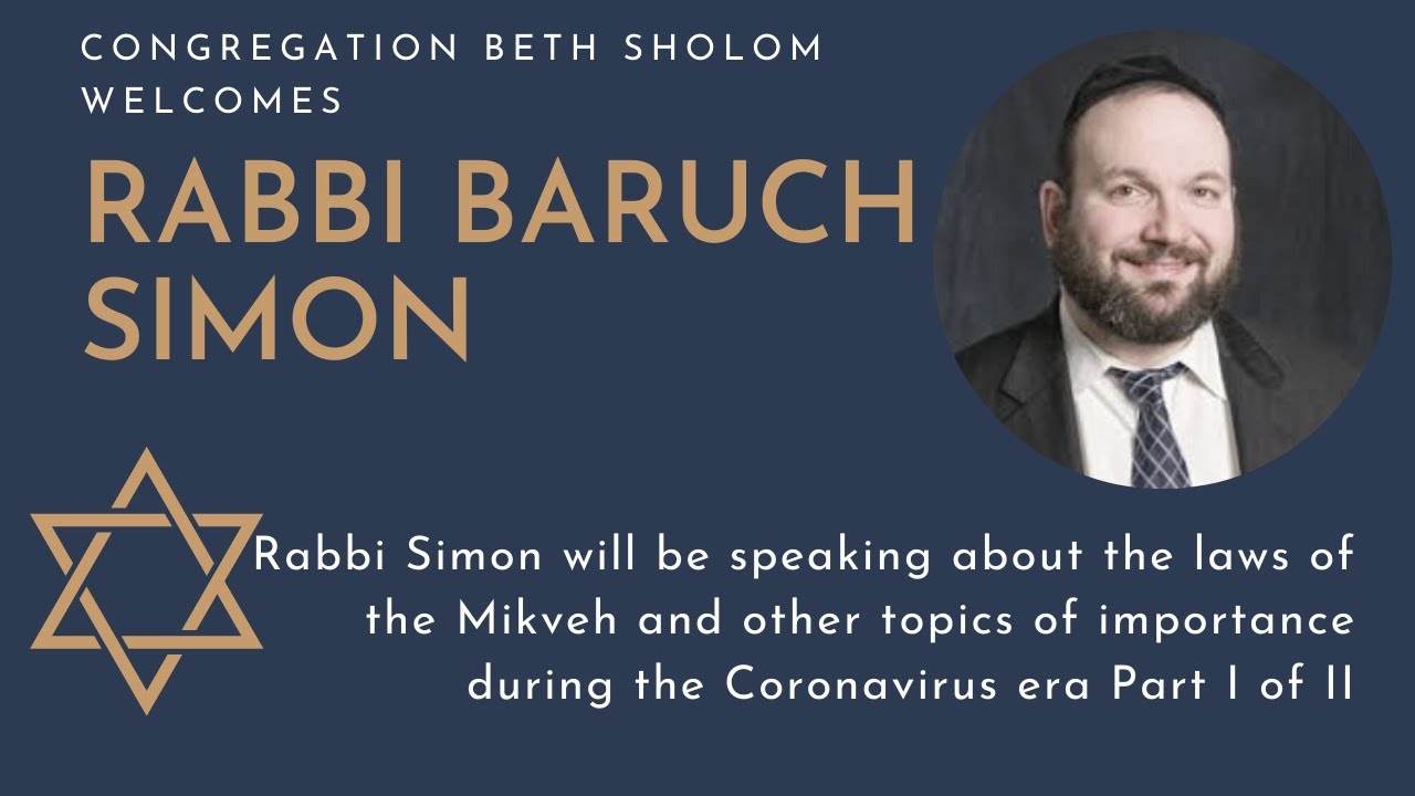Congregation Beth Sholom Welcomes Rabbi Baruch Simon - YouTube