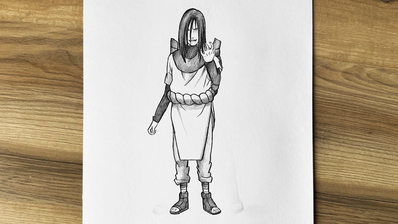 How to draw Orochimaru full body || Anime drawing step by step ...