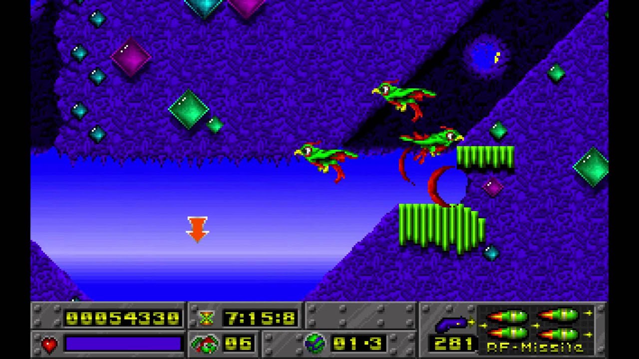 Jazz Jackrabbit - Episode 1 - Turtle Terror: 03. Diamondus Secret (1994 ...