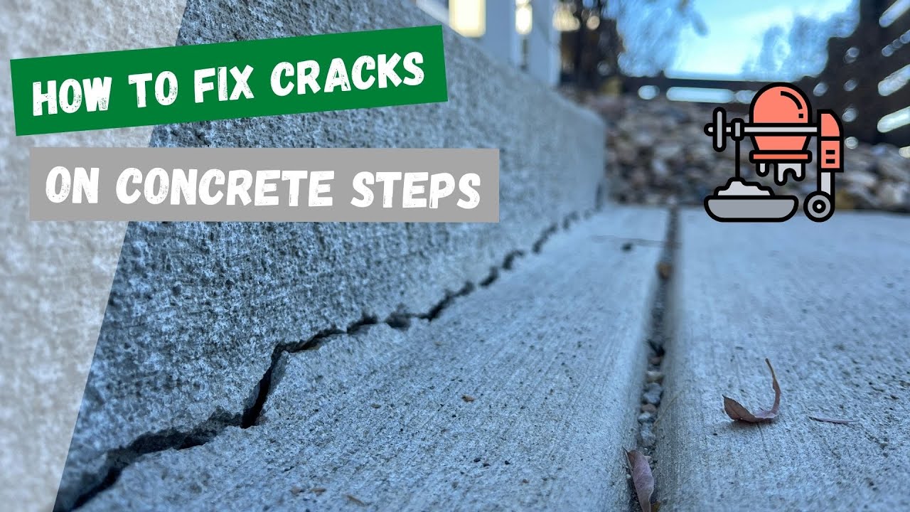 How To Fix Cracks On Concrete Steps - YouTube